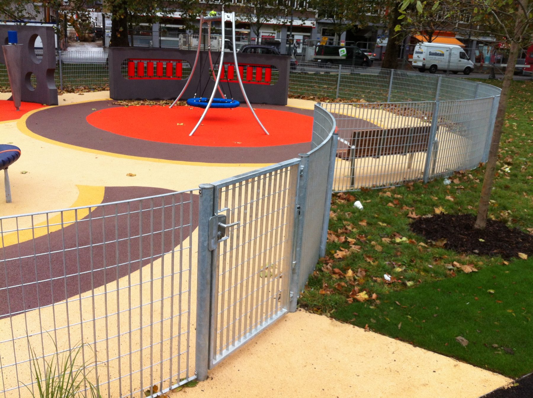 Bespoke Orsogril Railings at Shepherds Bush Common - Perimeter Solutions